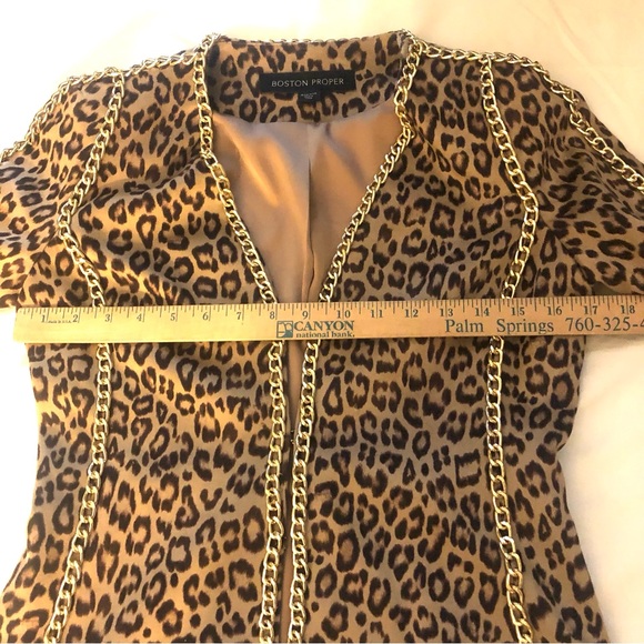 Boston Proper | Jackets & Coats | Boston Proper Leopard Print Vegan ...